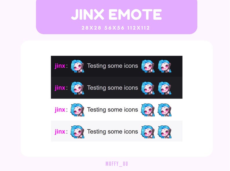 Jinx Arcane / League of Legends Emote for Twitch, Discord, Youtube ...