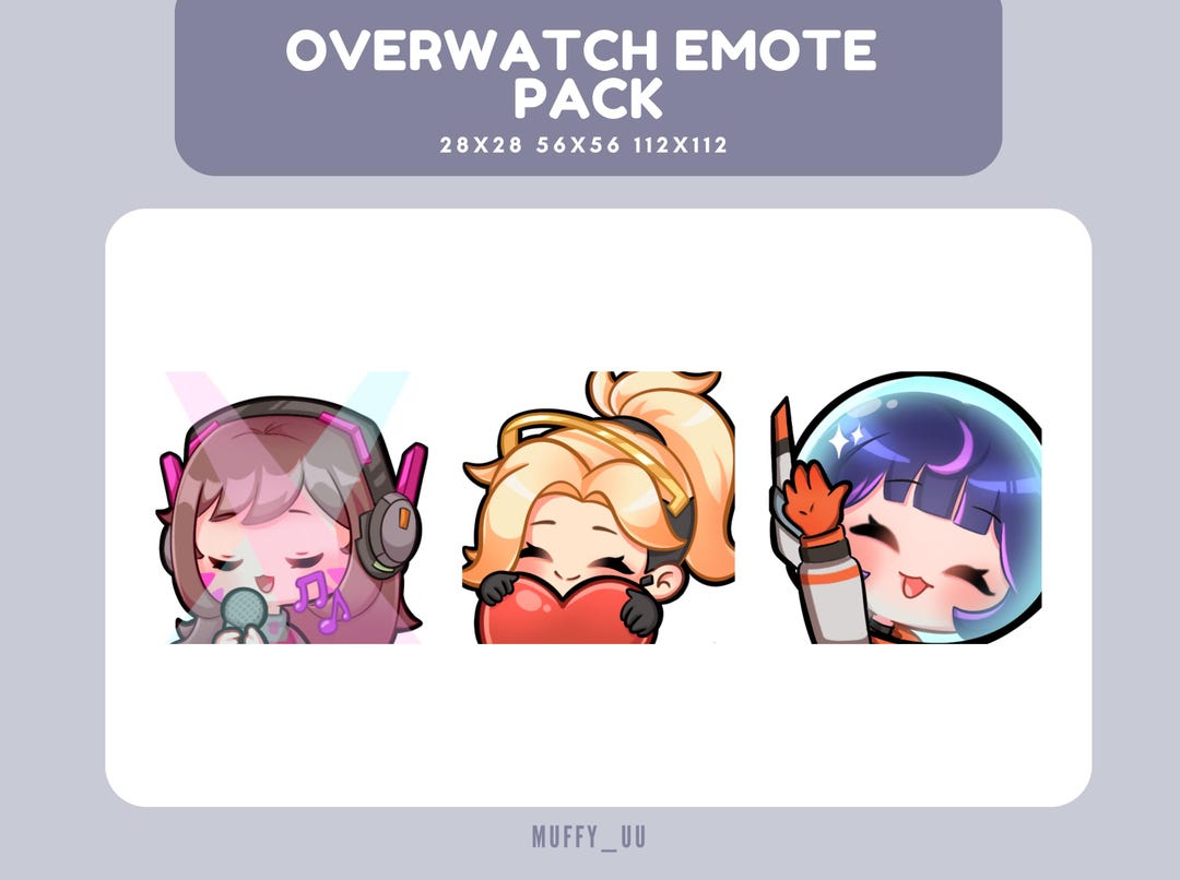 Overwatch Pack Dva/mercy/juno Chibi Emotes | for Twitch, Discord ...