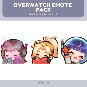 Overwatch Pack Dva/mercy/juno Chibi Emotes | for Twitch, Discord ...