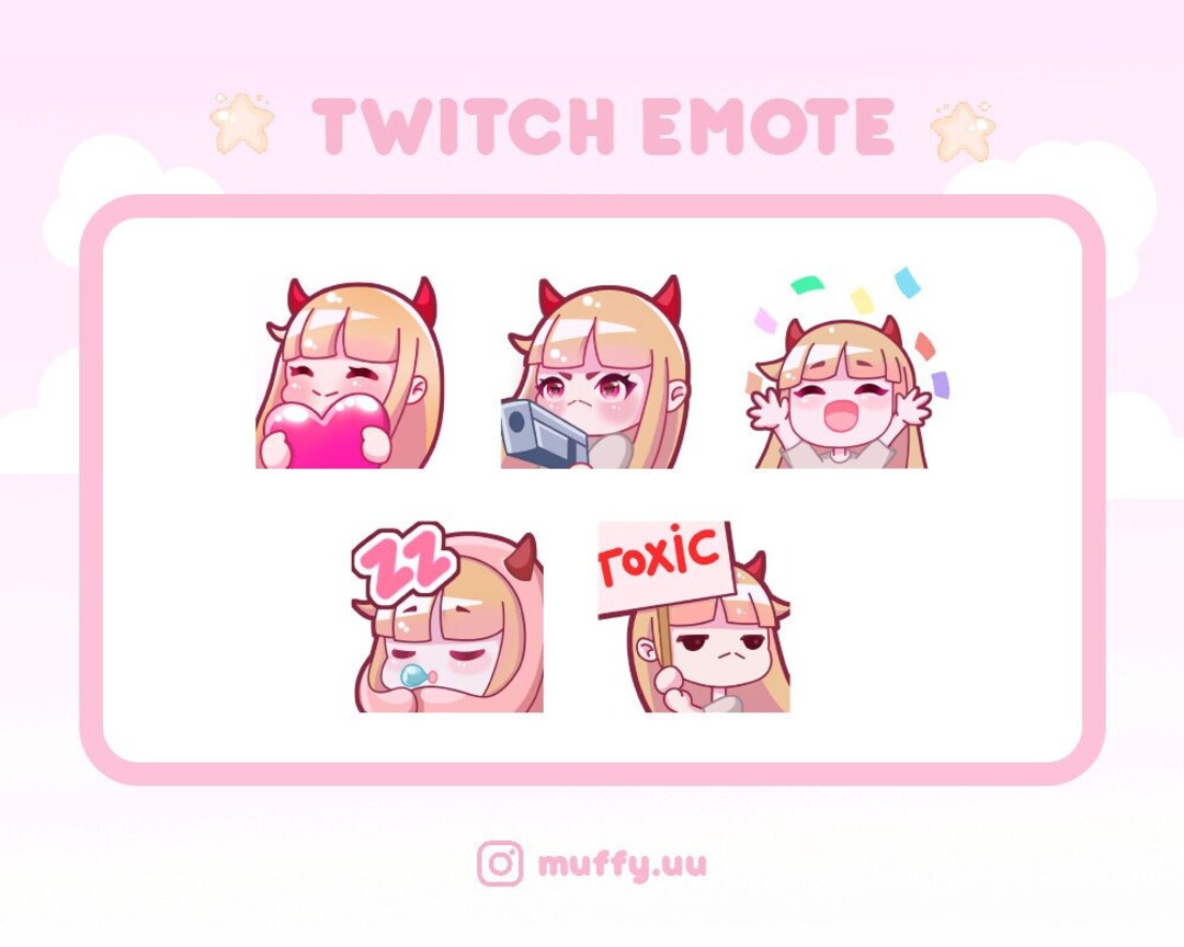 Cute Blond Girl Devil for Twitch and Discord Emote - Etsy