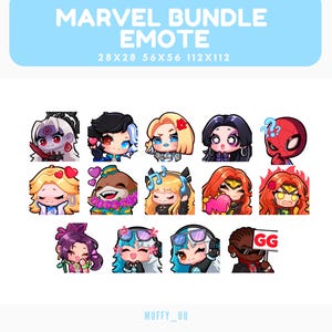 Emote Bundle Marvel / Marvel Rivals Emote | for Twitch, Discord ...