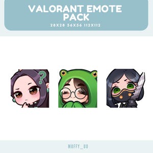 Emote Pack Valorant Sage, Killjoy, Viper Chibi | for Twitch, Discord ...