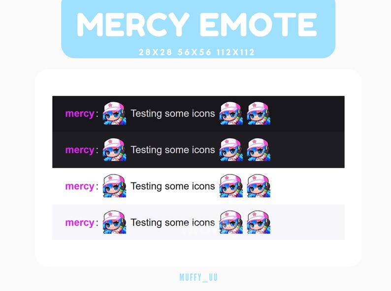 Overwatch Mercy Chibi Music Festival Emote | for Twitch, Discord ...