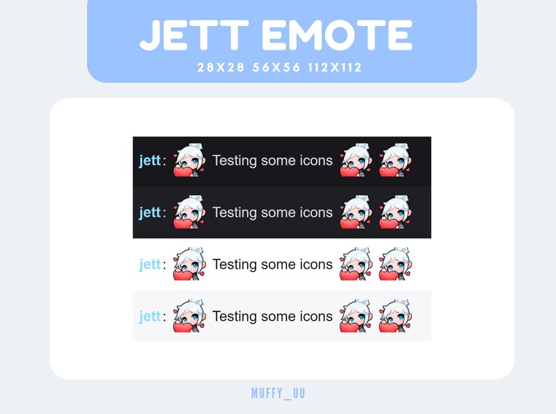 Valorant Jett Chibi Emote | for Twitch, Discord, Youtube - Etsy