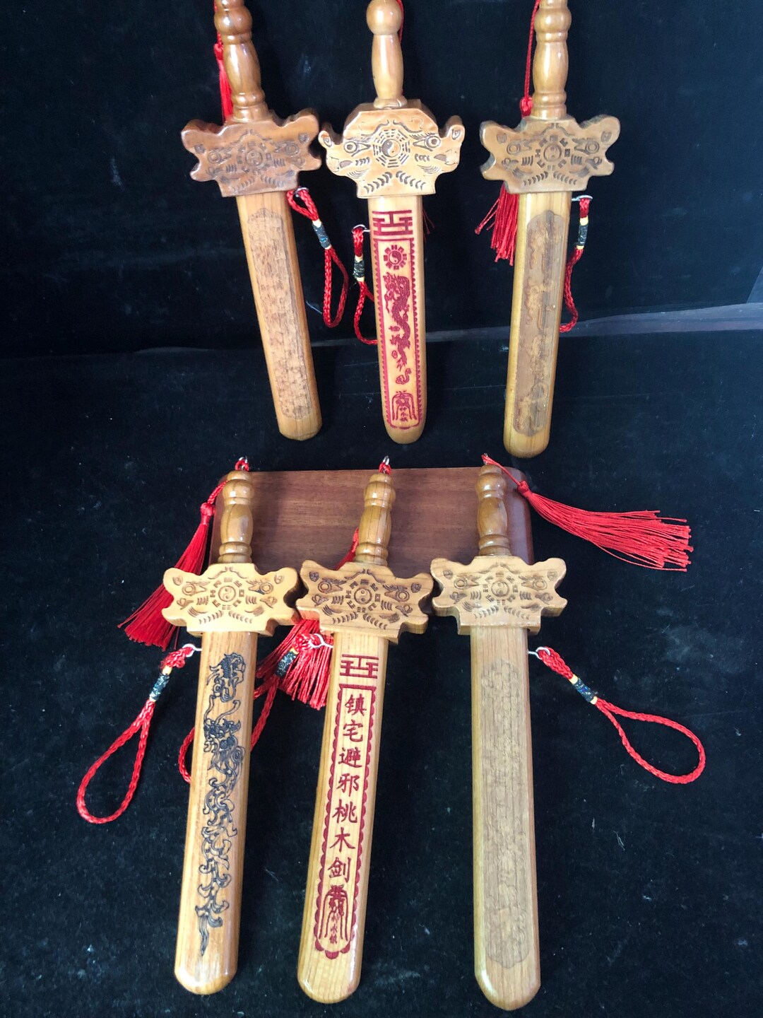 Cinnabar Peach Wood Small Sword Chinese Traditions Feng Shui Blessing ...