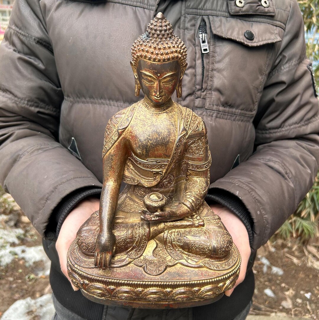 Tibetan Green Tara Gilded Copper Statue Nepal Tantric Buddhist Home ...