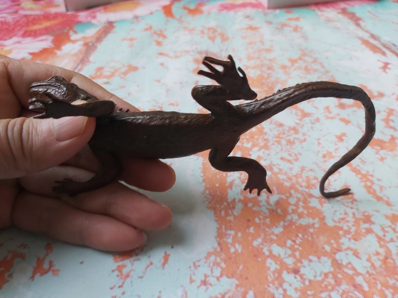 6 Long Vintage Style Copper Lizard Statue Sculpture - Etsy