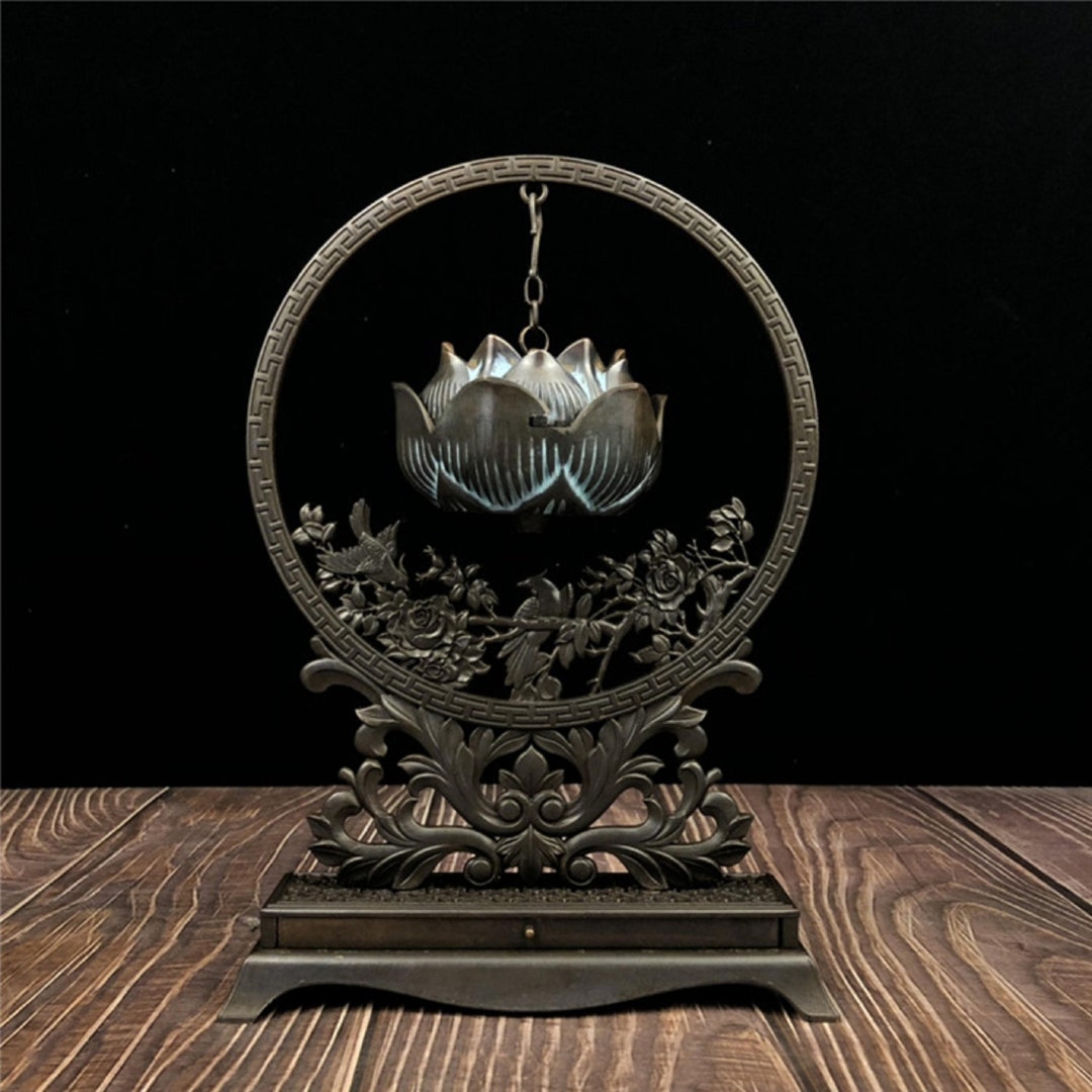 10 Inch Tall Backflow Waterfall Incense Burner Colorful Blue Magpie ...