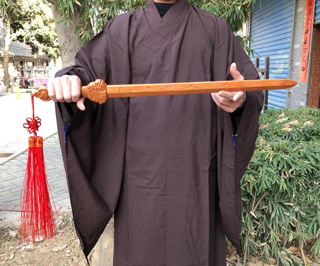 Chinese Traditions Peach Wood Sword Cinnabar Feng Shui Blessing ...