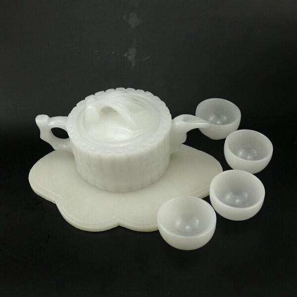 White Jade Tea Set - Etsy