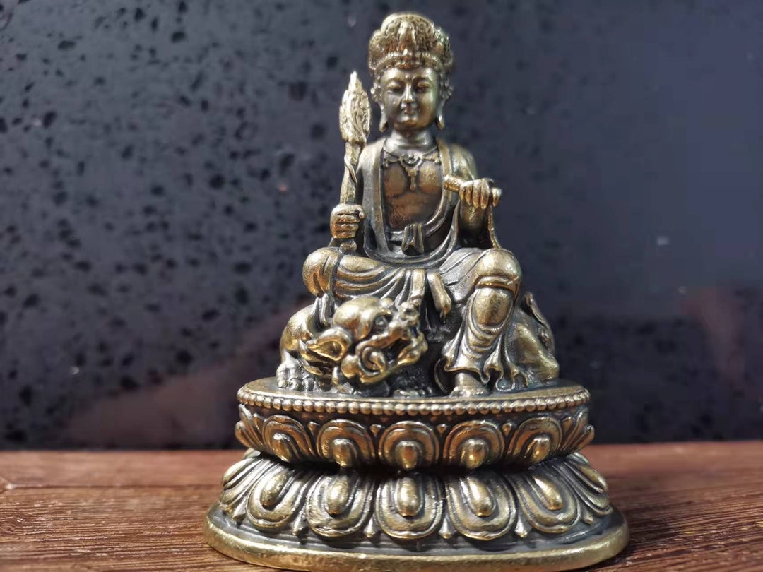 2.7INCH Curio Chinese Bronze Mini Buddha Figurine Brass - Etsy