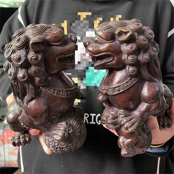 Large Chinese Foo Dogs Statue - Etsy