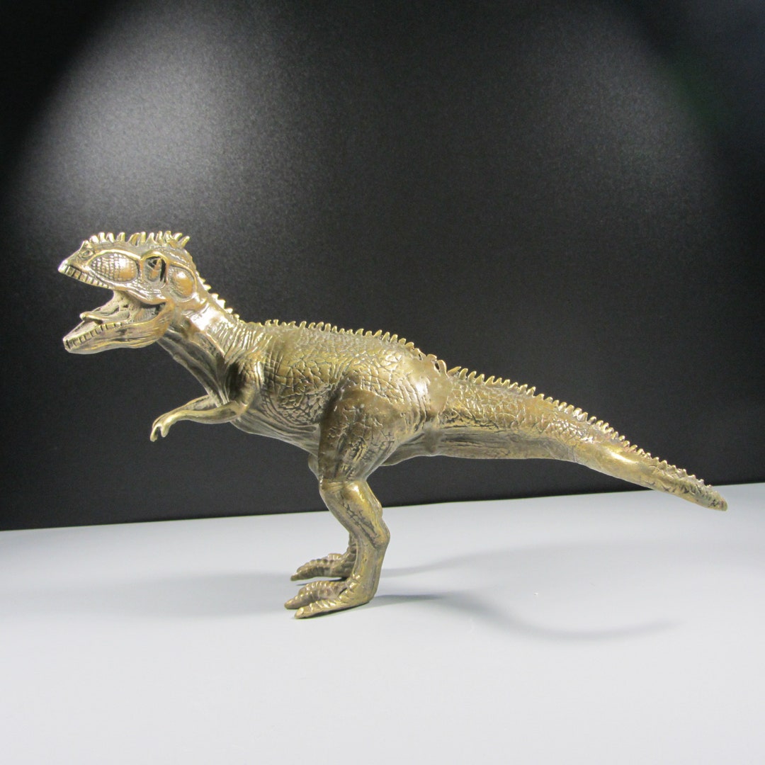 VC3841 Huge Brass Allosaurus Statue Figure, Jurassic World Dinosaur ...