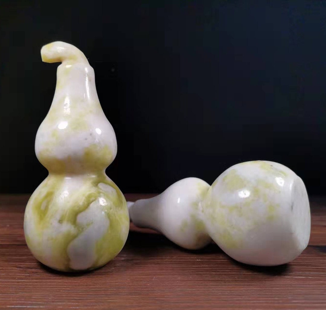 1pic Natural Jade Lucky Gourd Statue,jade Lucky Feng Shui Wealth ...