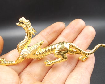 Gold Plated Dragon Statue - Etsy