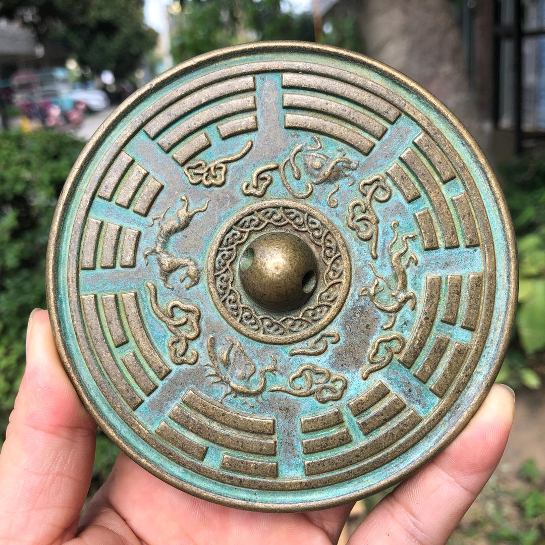 VTG Brass Yinyang Bagua Feng Shui Decor Blessing Good Luck Prosperity ...