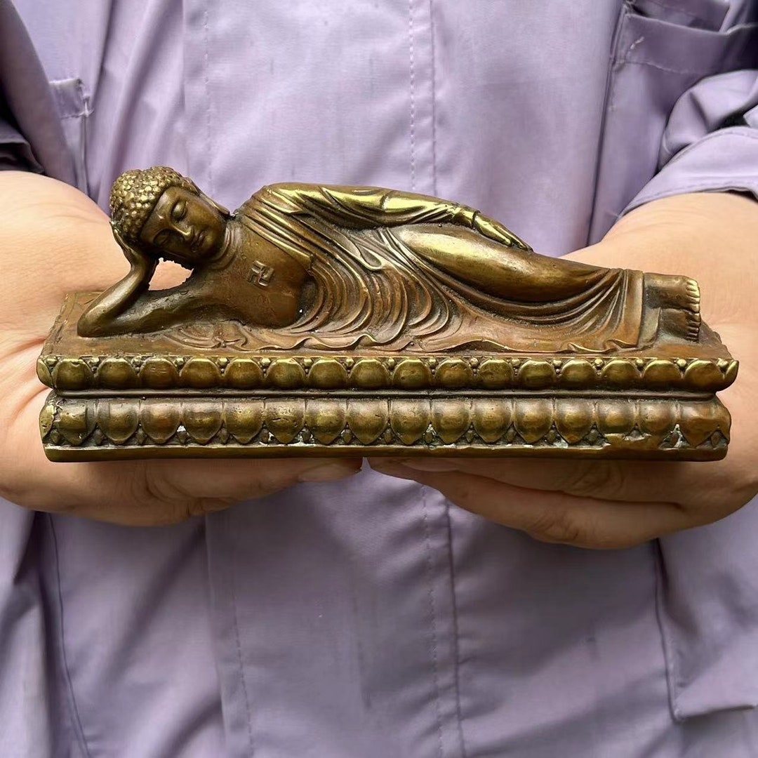 Tibetan Sleeping Buddha Statue,reclining Gautama Idol Figurine ...