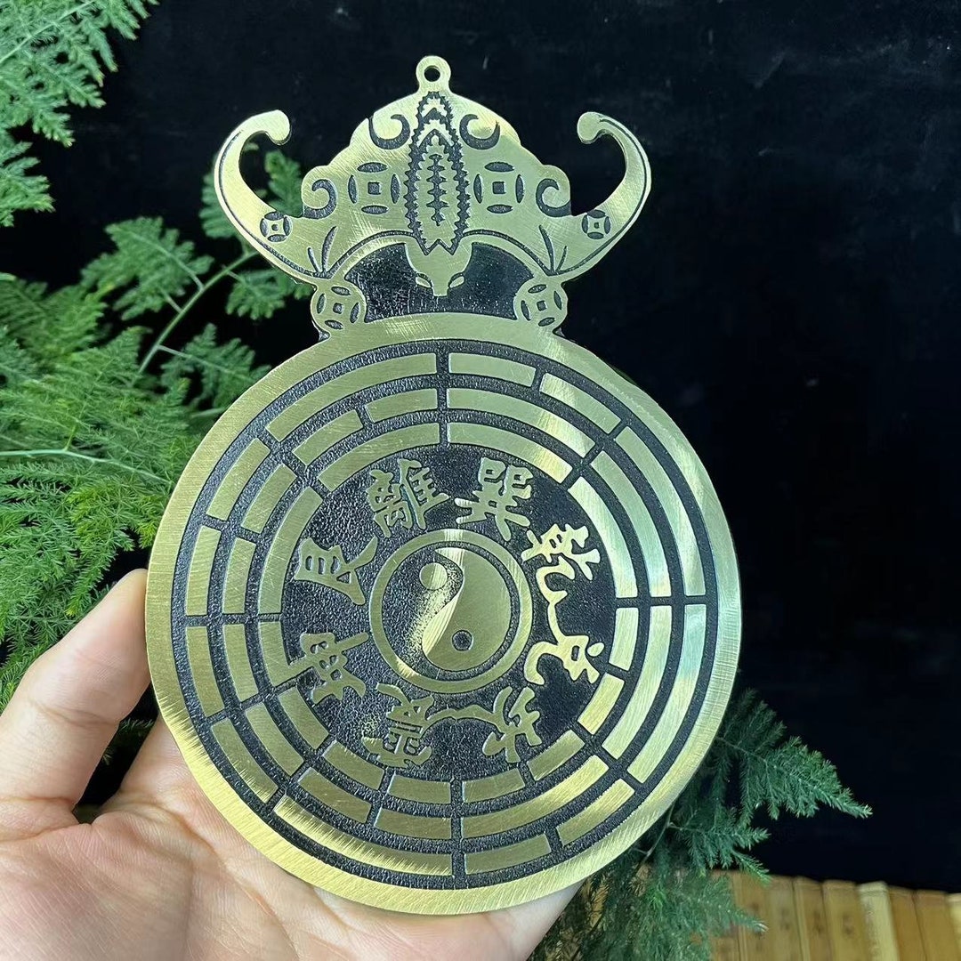 Brass Bagua Mirror, Feng Shui Ornament, Good Luck Charm - Etsy