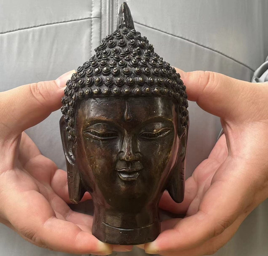 Buddhism Tibet Copper Gautama Buddha Bust Thai Head of Buddha ...