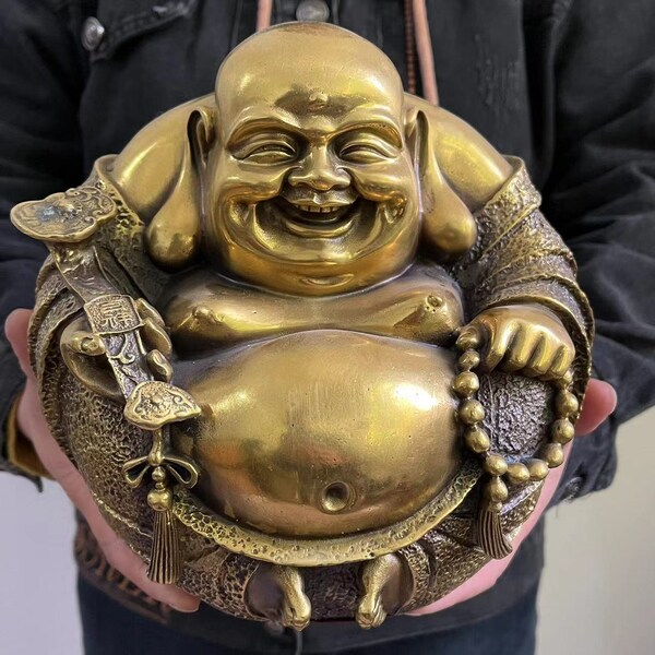 Laughing Buddha Statue - Etsy