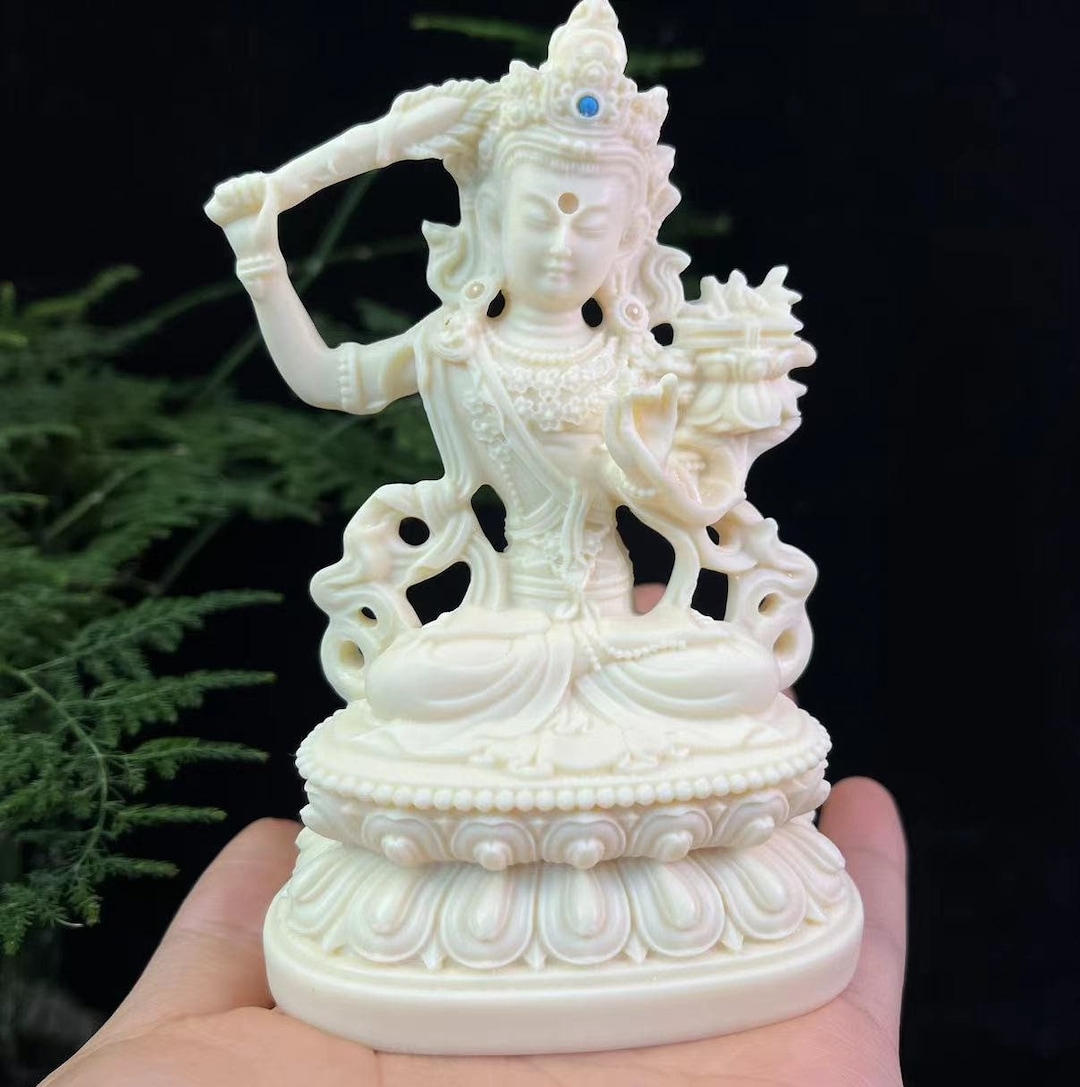 Nuts White Tagua Nut Carved Buddha Figurine,feng Shui Decor, Office ...