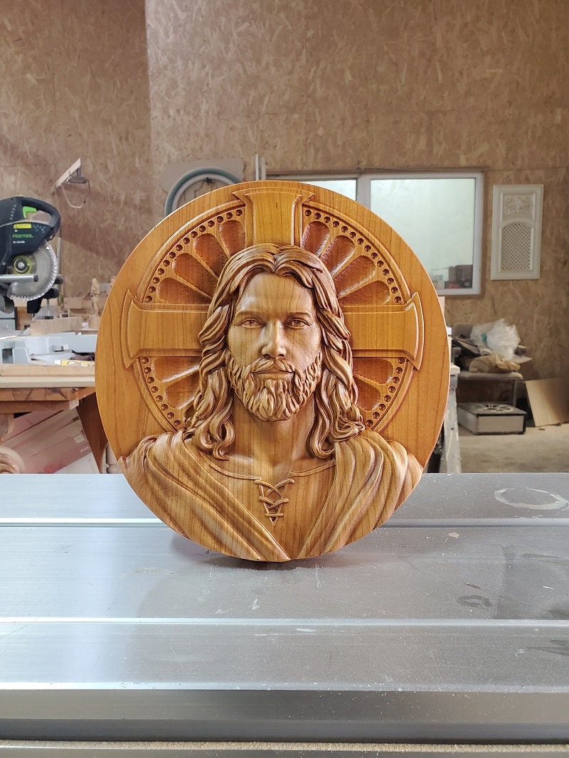 Jesus Carved on Wood Wood Carving Jesus Hand Made Gift Wall - Etsy UK