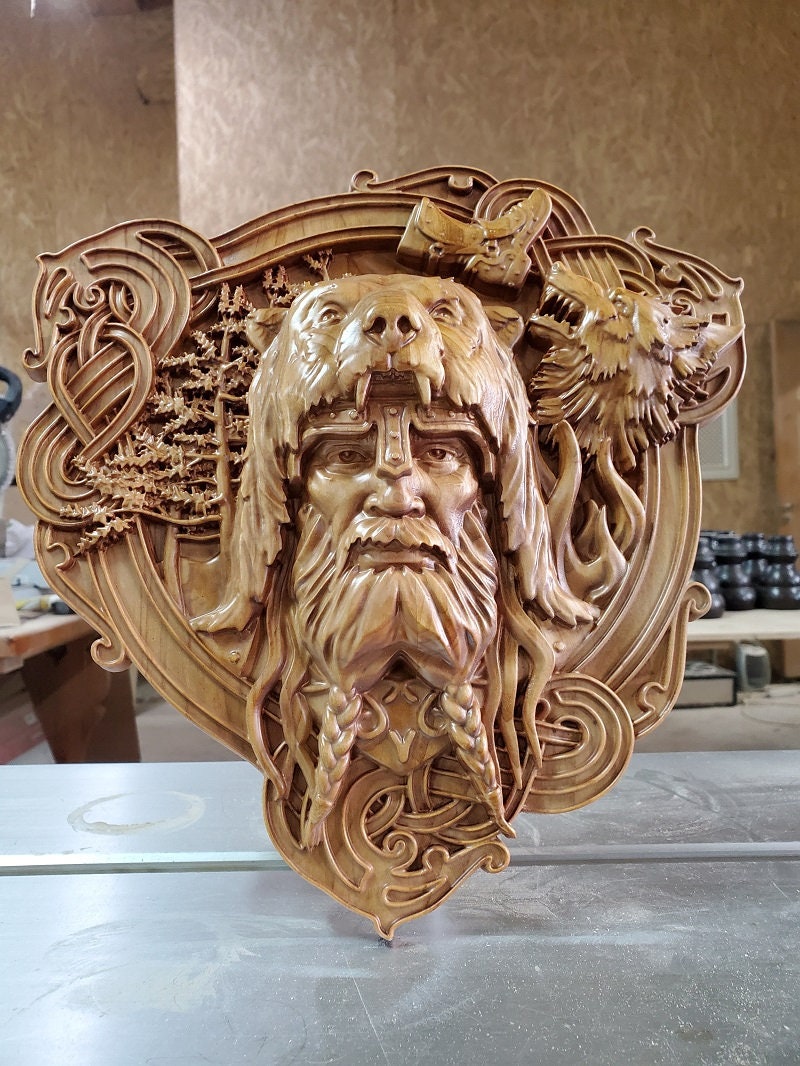 Vidar God God Viking Vidar Wood Carved Pagan Paganism God - Etsy