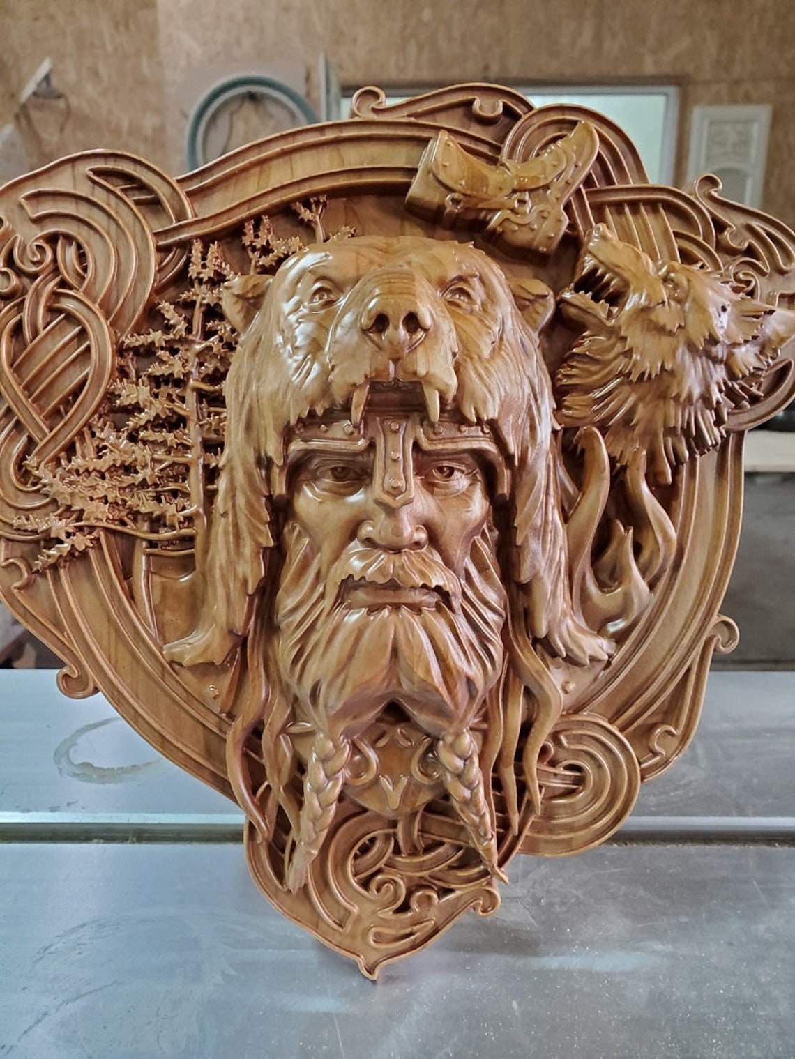 Vidar God God Viking Vidar Wood Carved Pagan Paganism God | Etsy