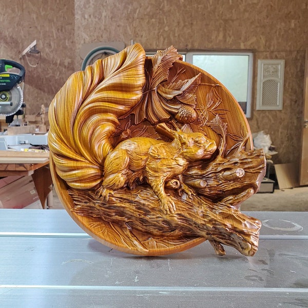 Carved Squirrel - Etsy