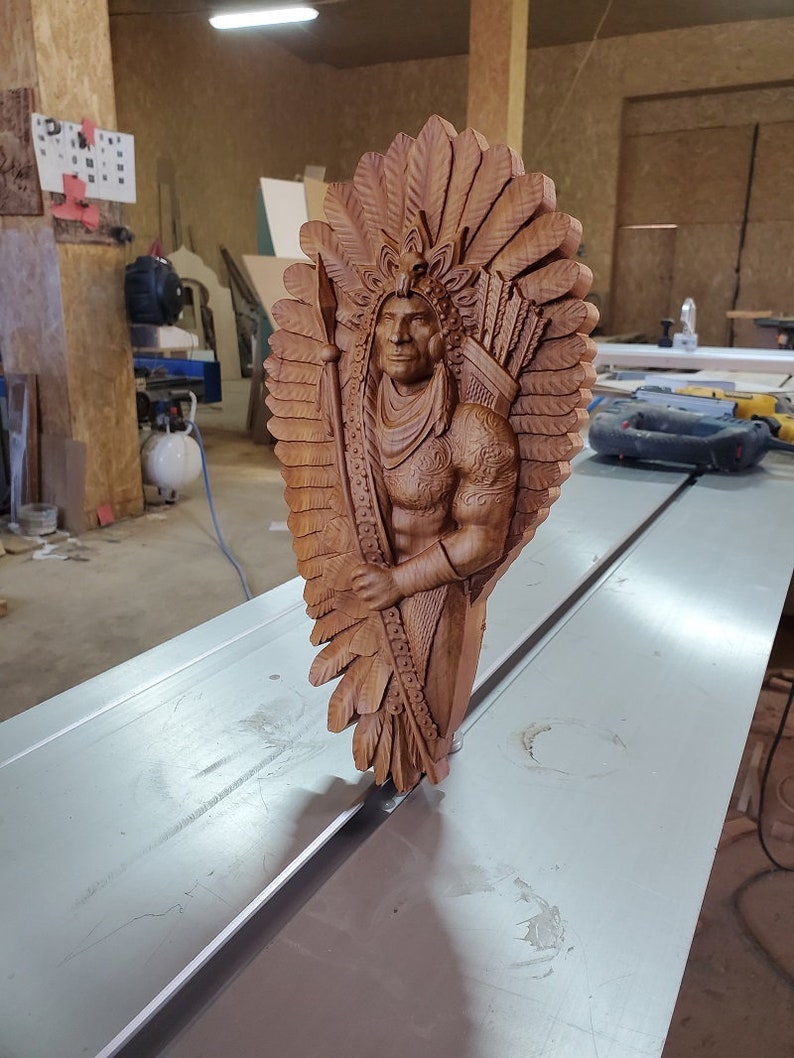 American Native Wood Carving Wood Sculpture Wood Wall - Etsy