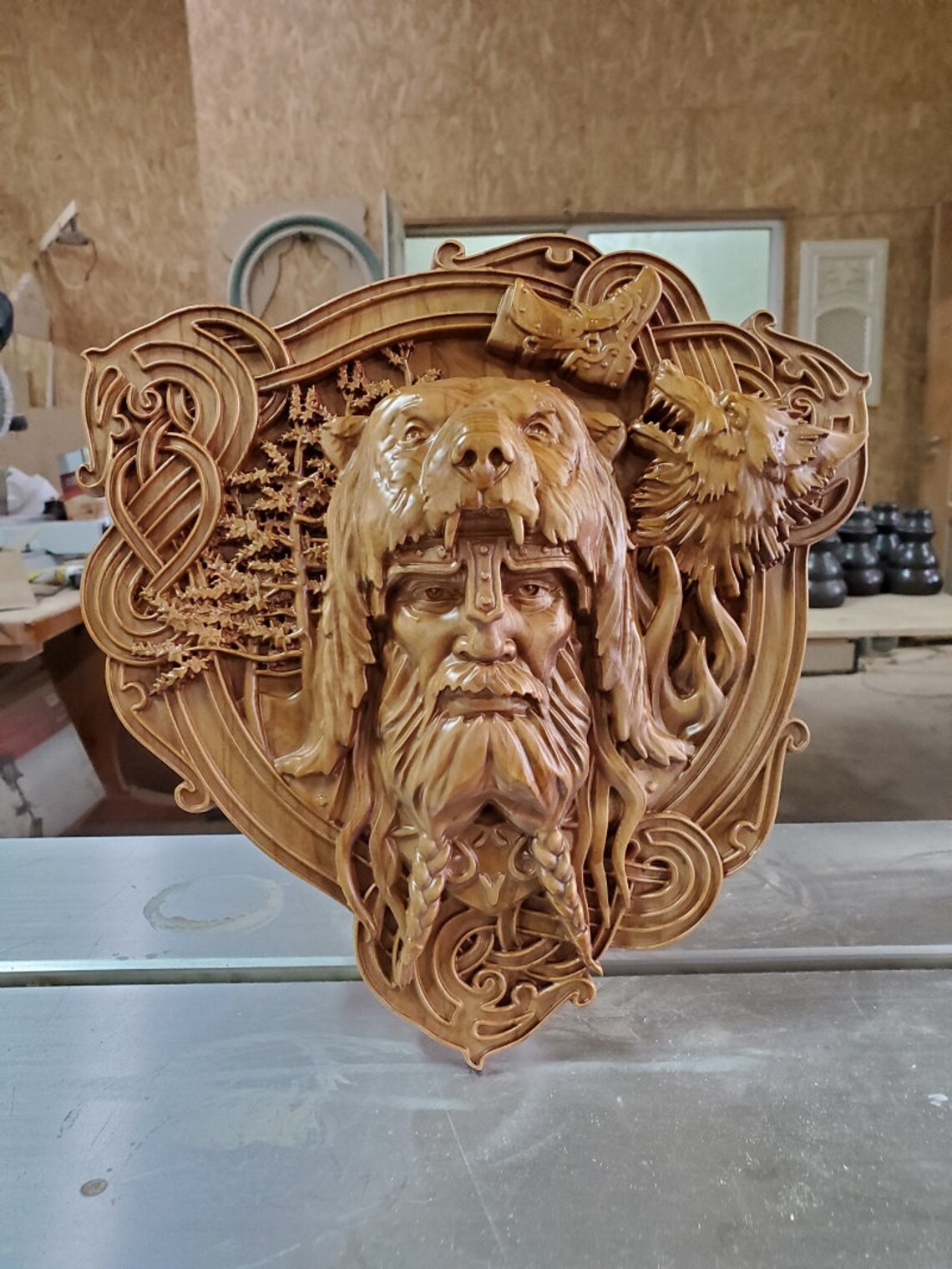 Vidar God God Viking Vidar Wood Carved Pagan Paganism God | Etsy