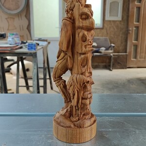 Manitou, the Great Spirit Wood Sculpture Wood Carved Statue Native ...