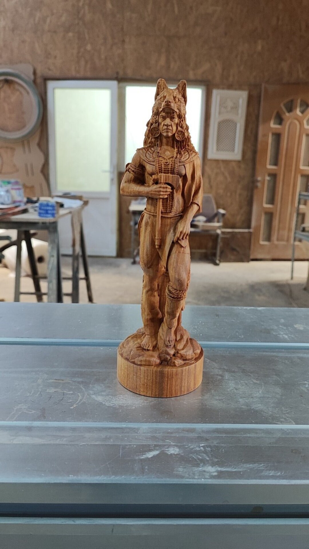 Manitou, the Great Spirit Wood Sculpture Wood Carved Statue Native ...