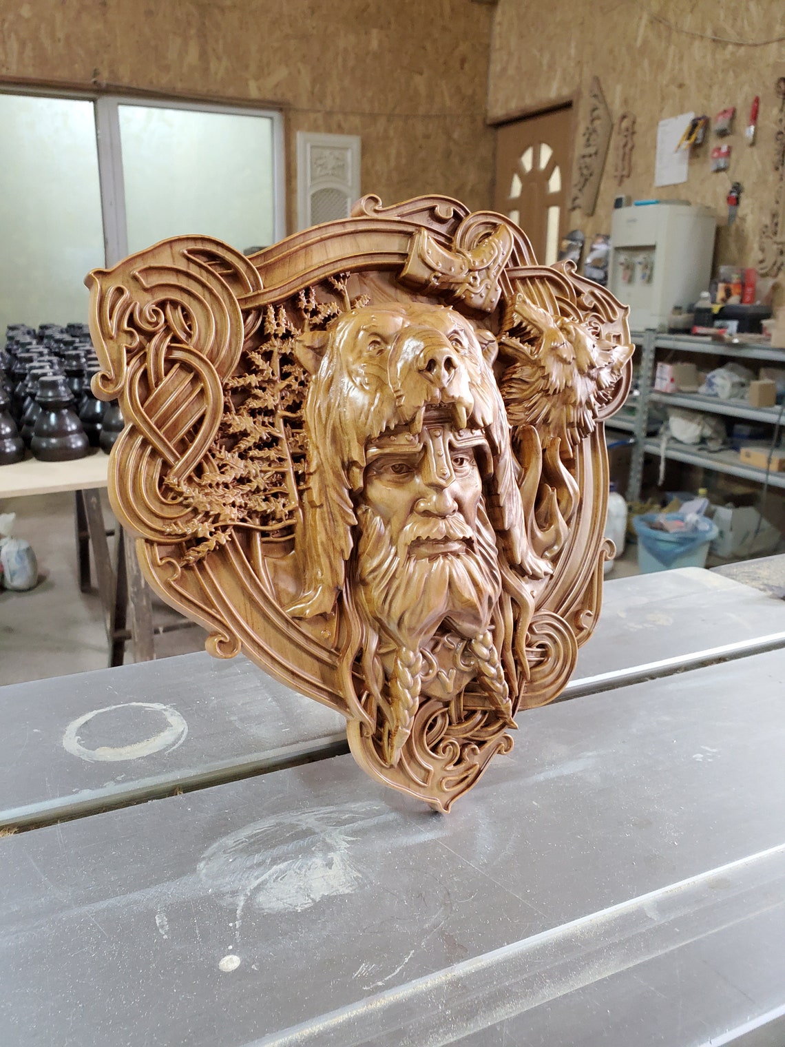 Vidar God God Viking Vidar Wood Carved Pagan Paganism God | Etsy