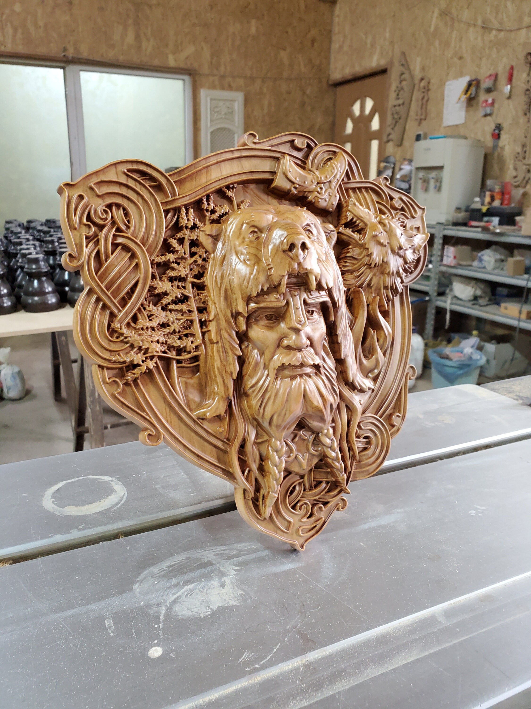 Vidar God God Viking Vidar Wood Carved Pagan Paganism God - Etsy