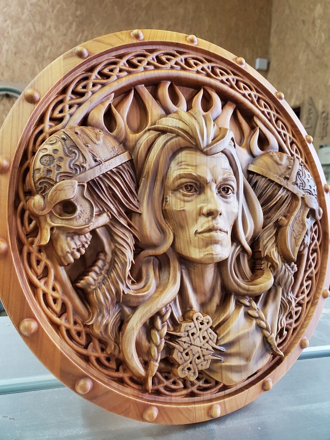Hell Goddes God Viking Wood Carved Pagan Paganism God - Etsy