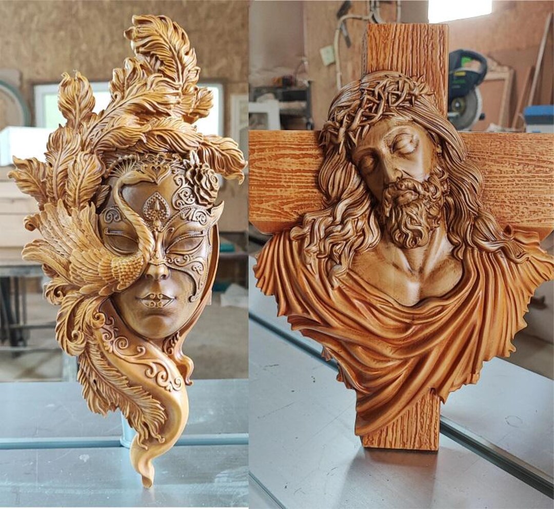 Jesus Christ Wall Decor Wood Carved Jesus Wall Art Wooden Jesus Plaque ...