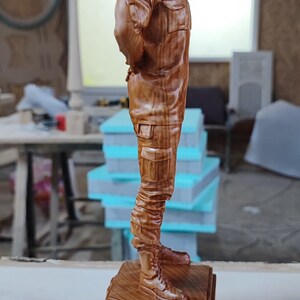 US Army Drill Sergeant Retirement Gift Award Gift Wood-carved Statue ...