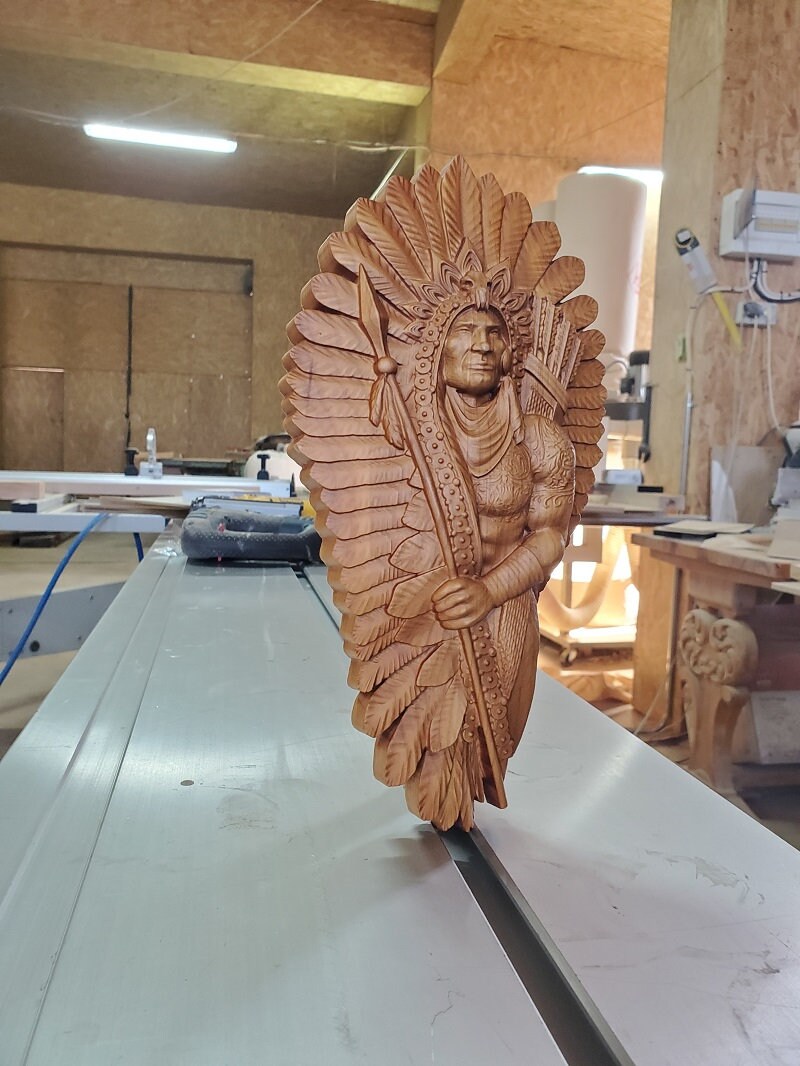 American Native Wood Carving Wood Sculpture Wood Wall - Etsy