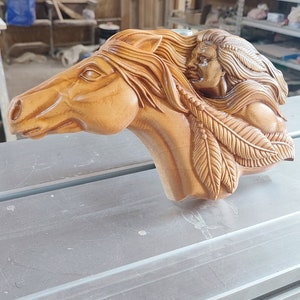 Native American Wood Sculpture Wood Carved Wall Decor - Etsy