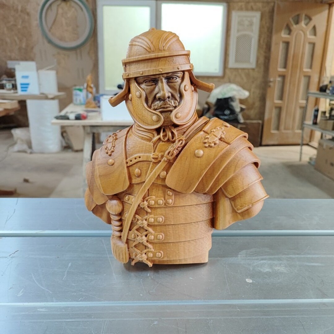 Roman Legionnaire Wood Sculpture, Wall Decor, Wood Carved Home Decor ...