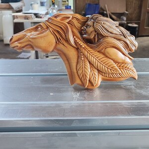 Native American Wood Sculpture Wood Carved Wall Decor - Etsy