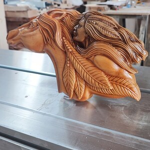 Native American Wood Sculpture Wood Carved Wall Decor - Etsy