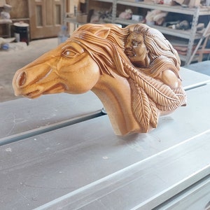 Native American Wood Sculpture Wood Carved Wall Decor - Etsy