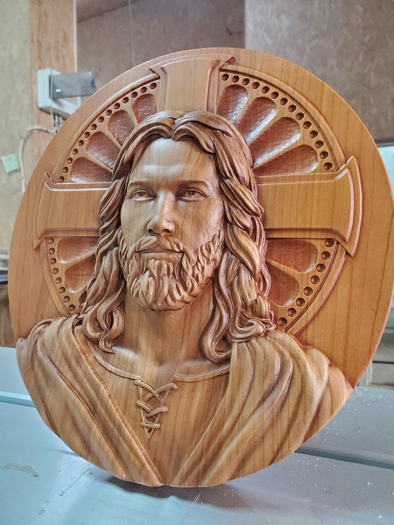 Jesus Carved on Wood Wood Carving Jesus Hand Made Gift Wall - Etsy UK