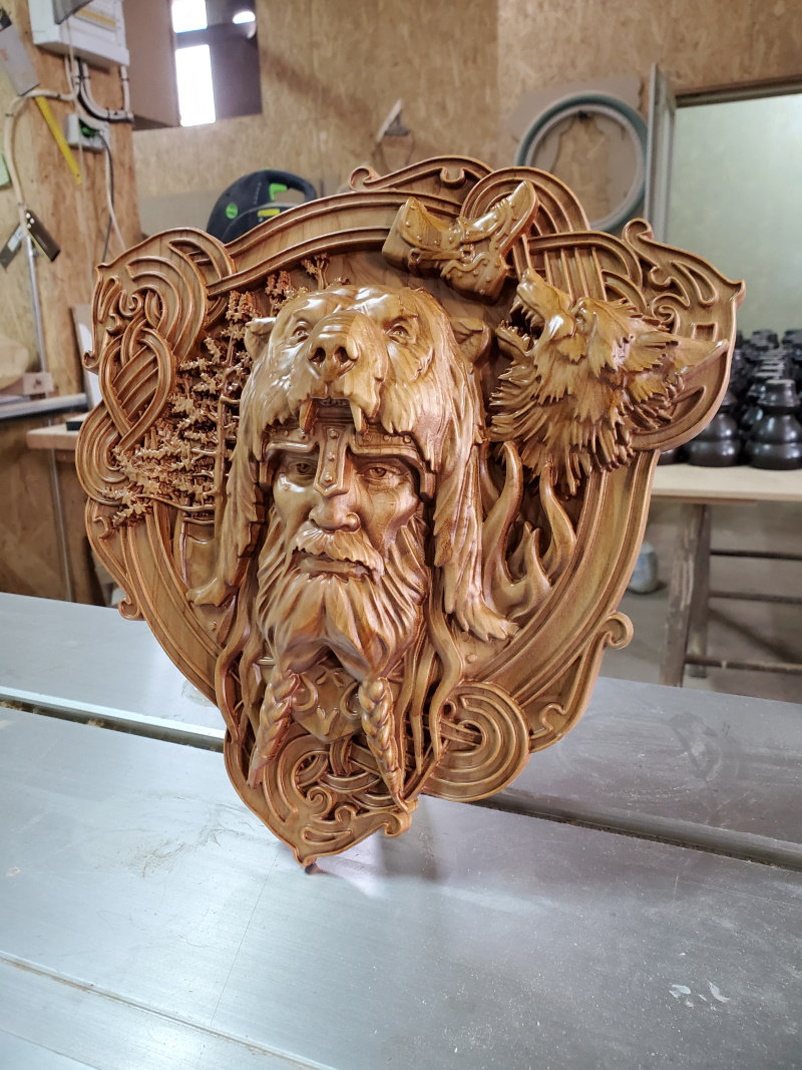 Vidar God God Viking Vidar Wood Carved Pagan Paganism God | Etsy