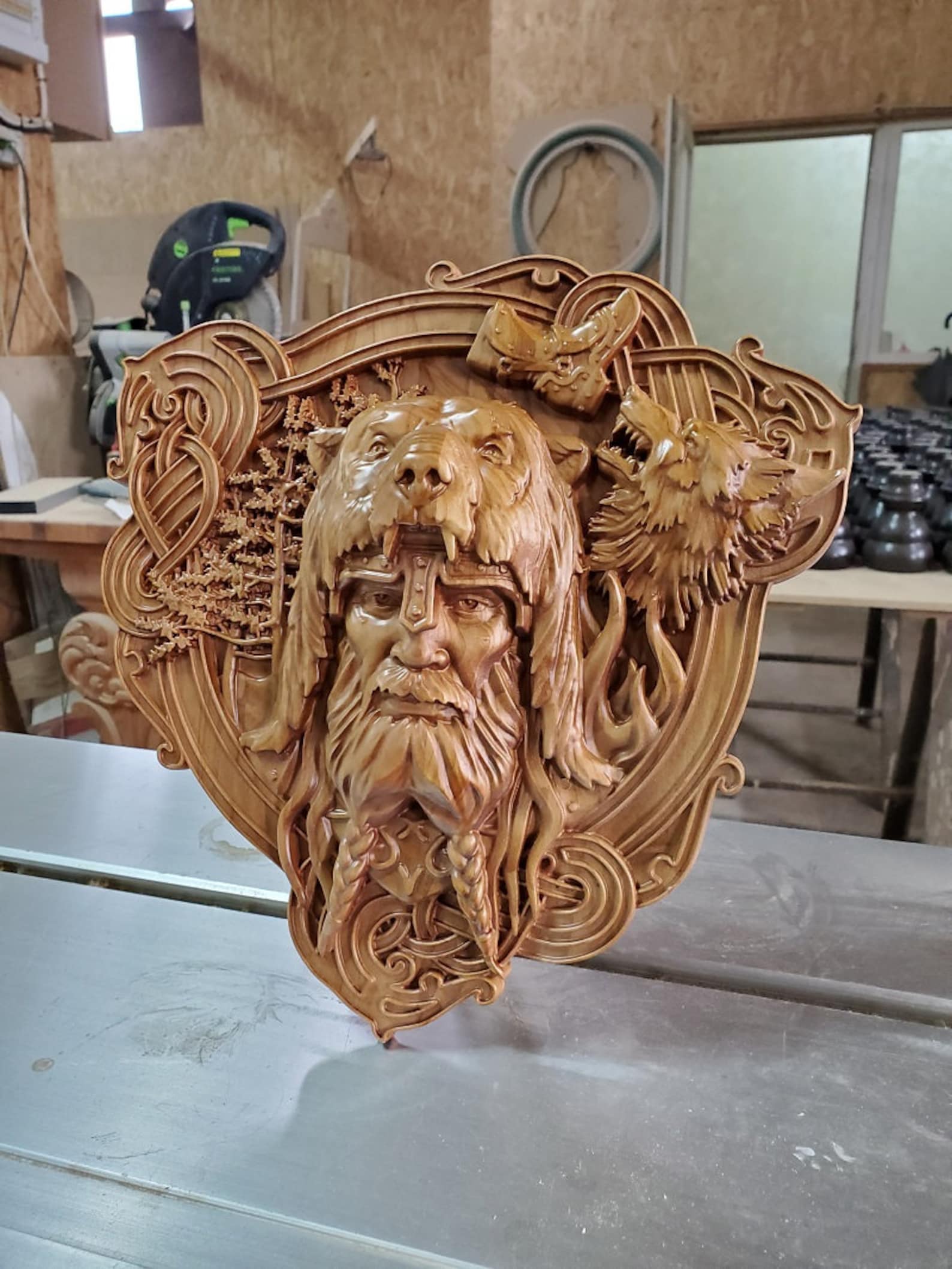 Vidar God God Viking Vidar Wood Carved Pagan Paganism God - Etsy