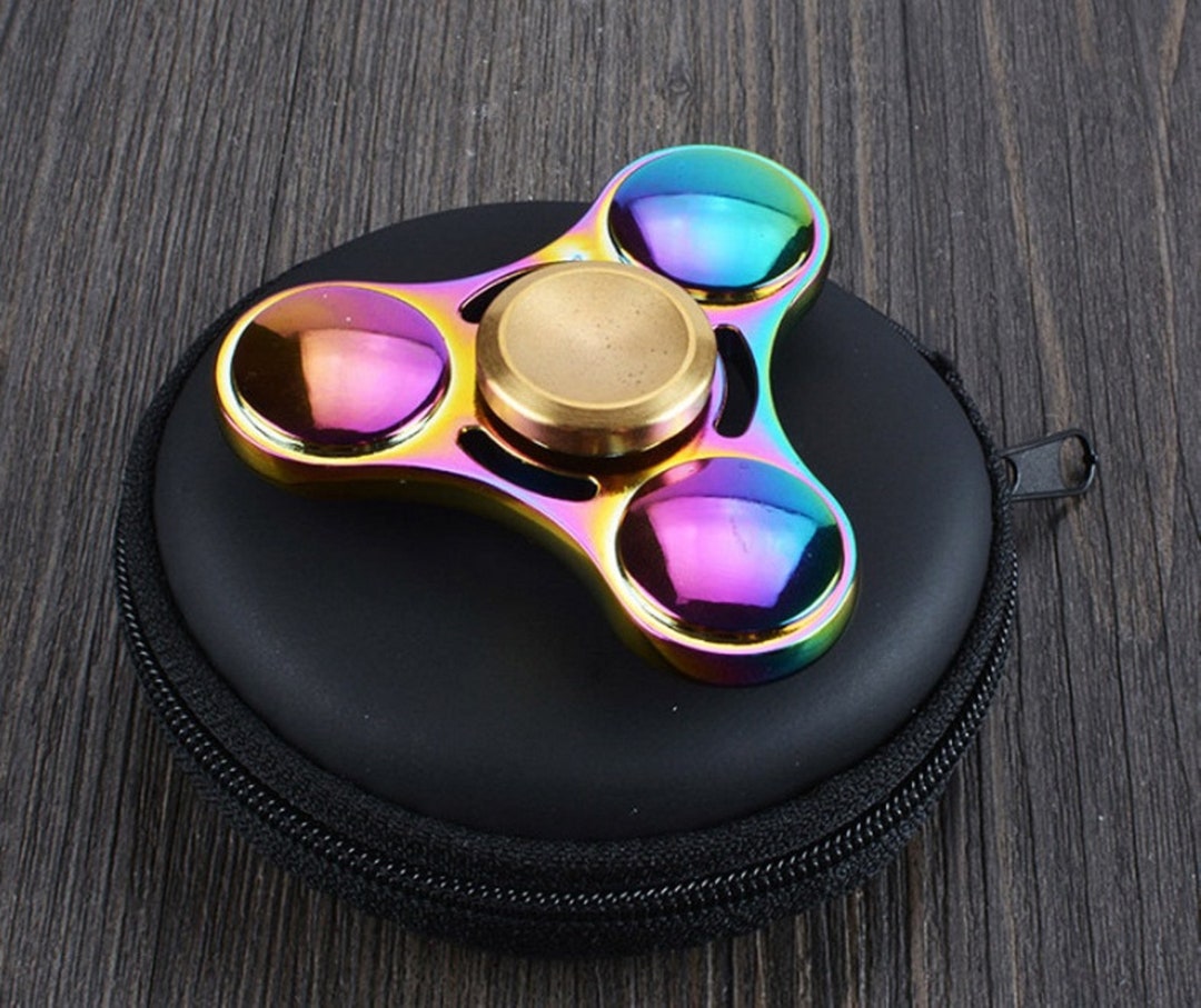 Rainbow Metal Tri-wing Fidget Spinner - Etsy