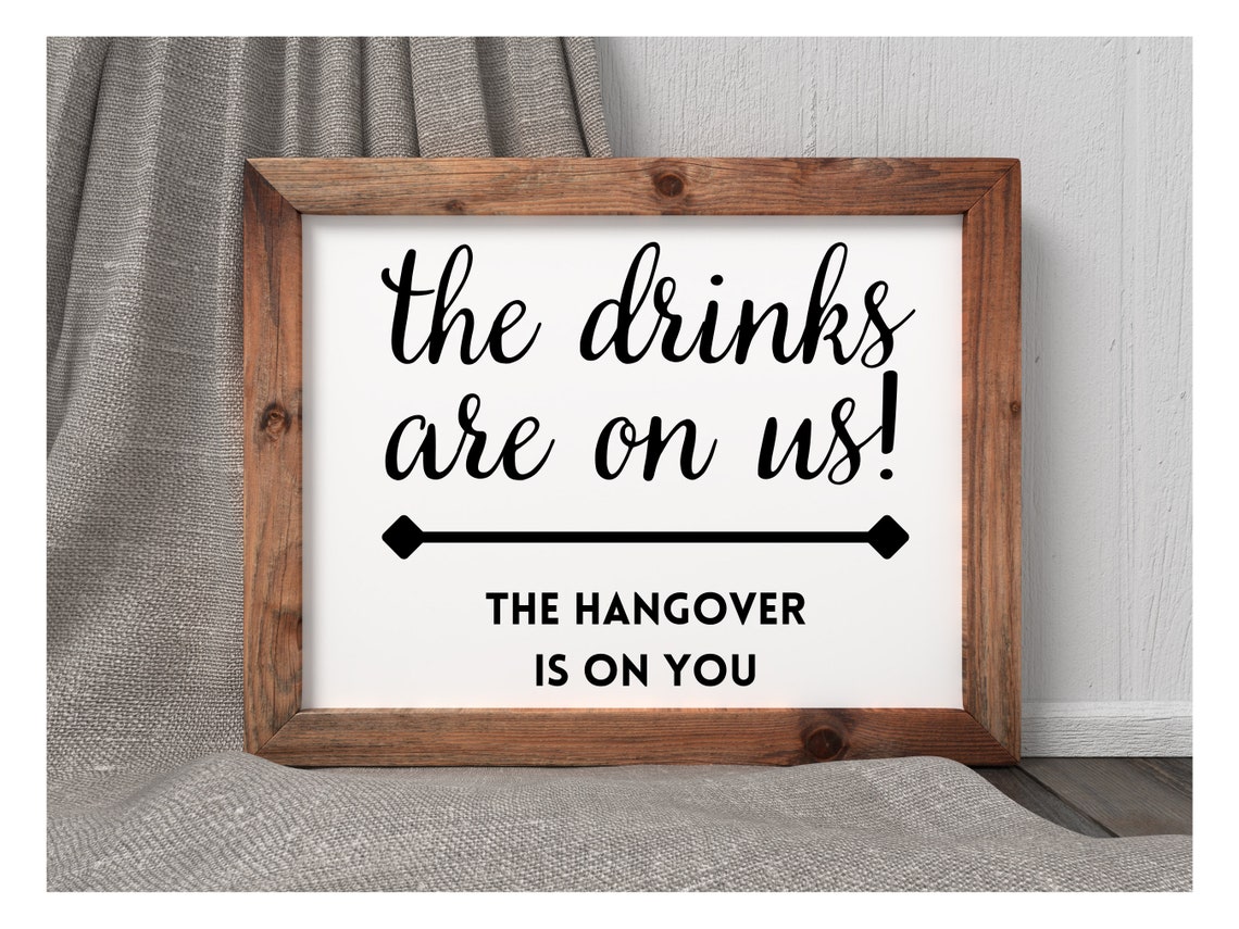 Open Bar SVG DIY Wedding Reception Sign Cut File Open Bar Party Sign ...