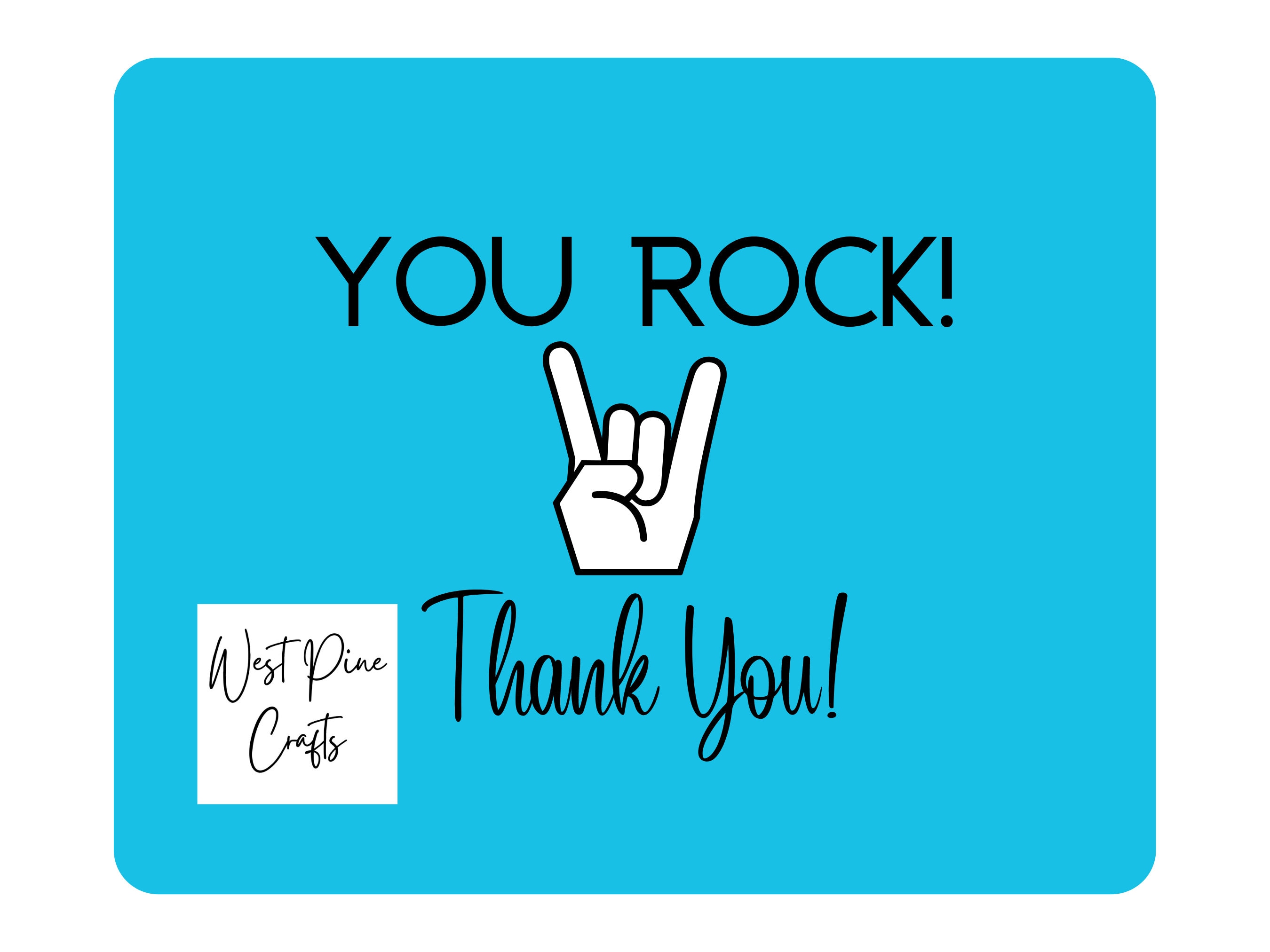 You Rock SVG Thank You Tag Cut File Small Business Svg Thank You Cut ...